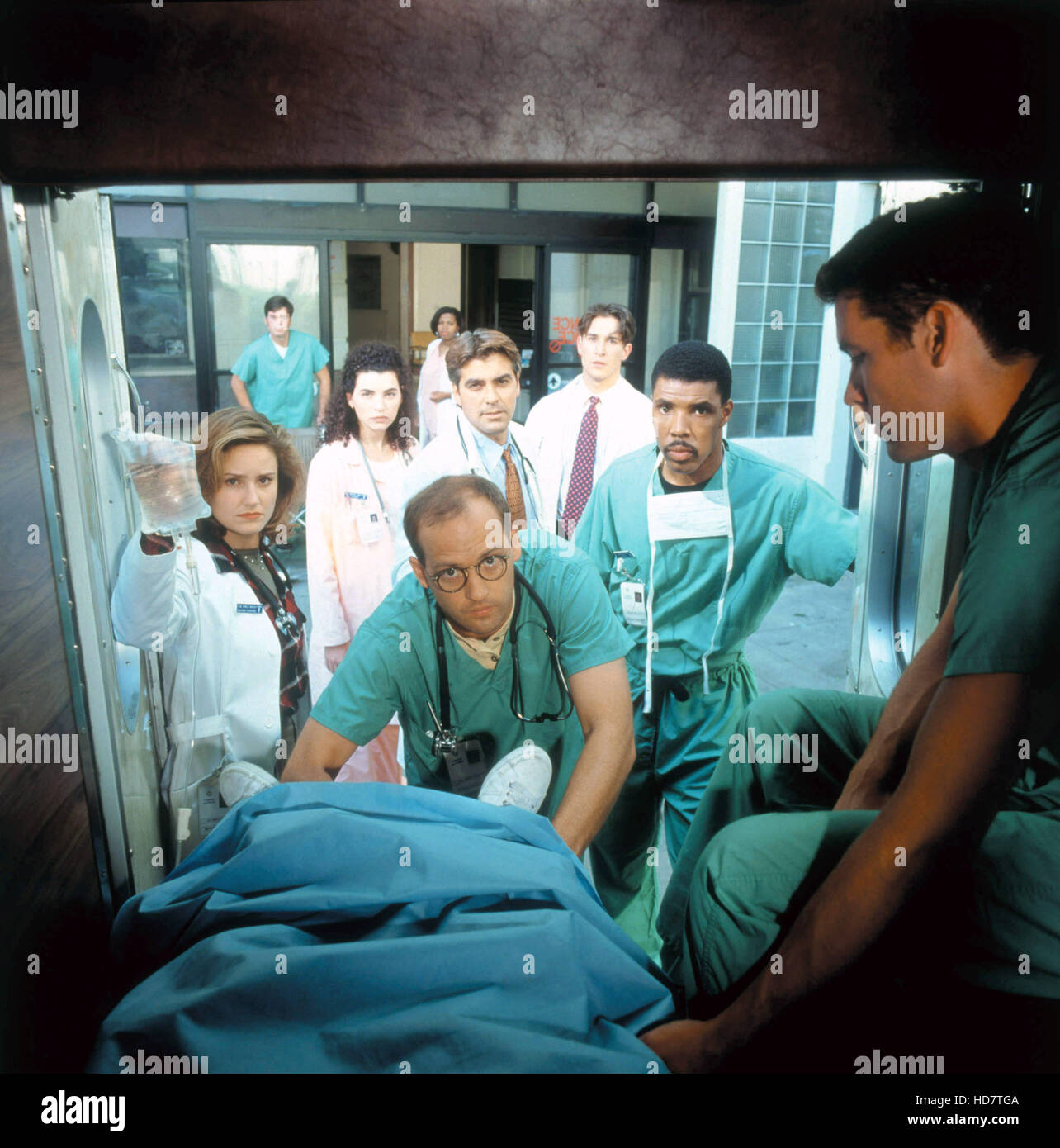 ER, (background, l-r): Sherry Stringfield, Julianna Margulies, George ...