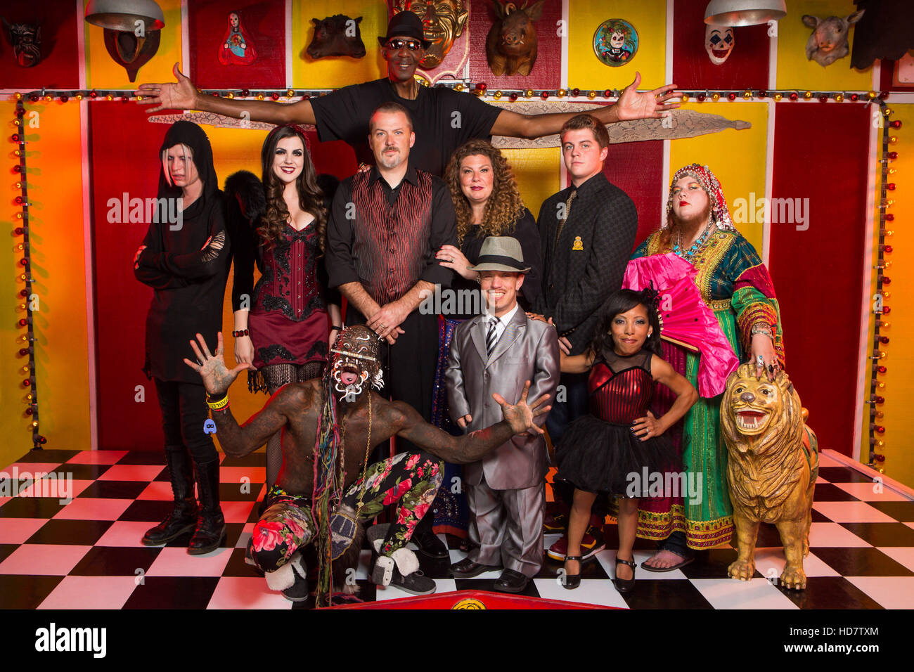 FREAKSHOW, (back): George Bell, (middle, from left): Morgue, Asia Ray ...