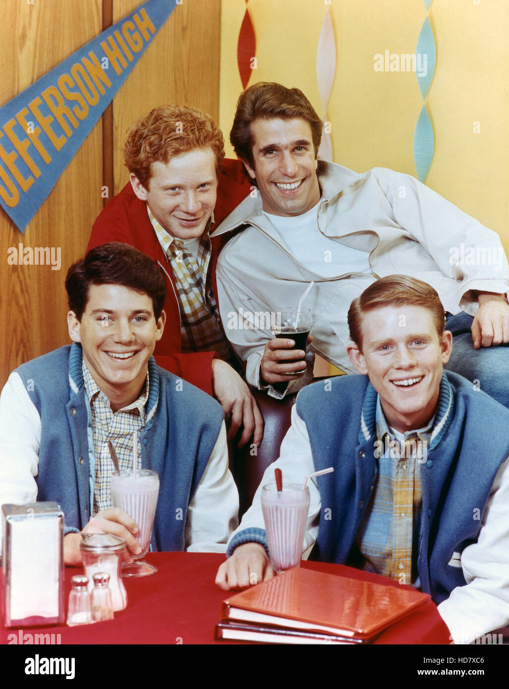 HAPPY DAYS, (clockwise from Top L), Donny Most, Henry Winkler, Ron ...