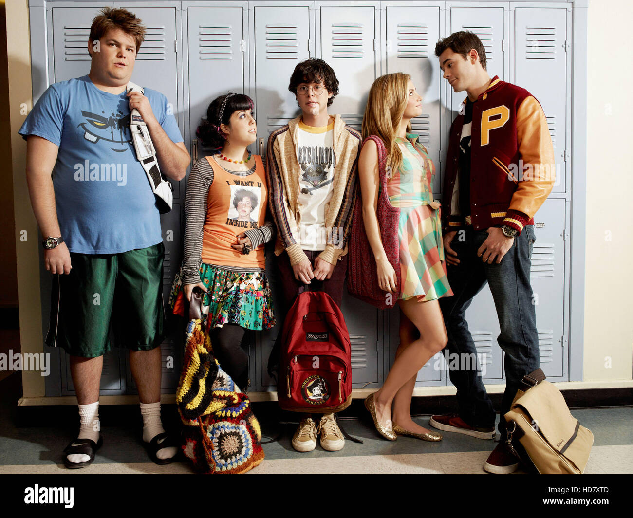 THE HARD TIMES OF RJ BERGER, (from left): Jareb Dauplaise, Kara Taitz ...