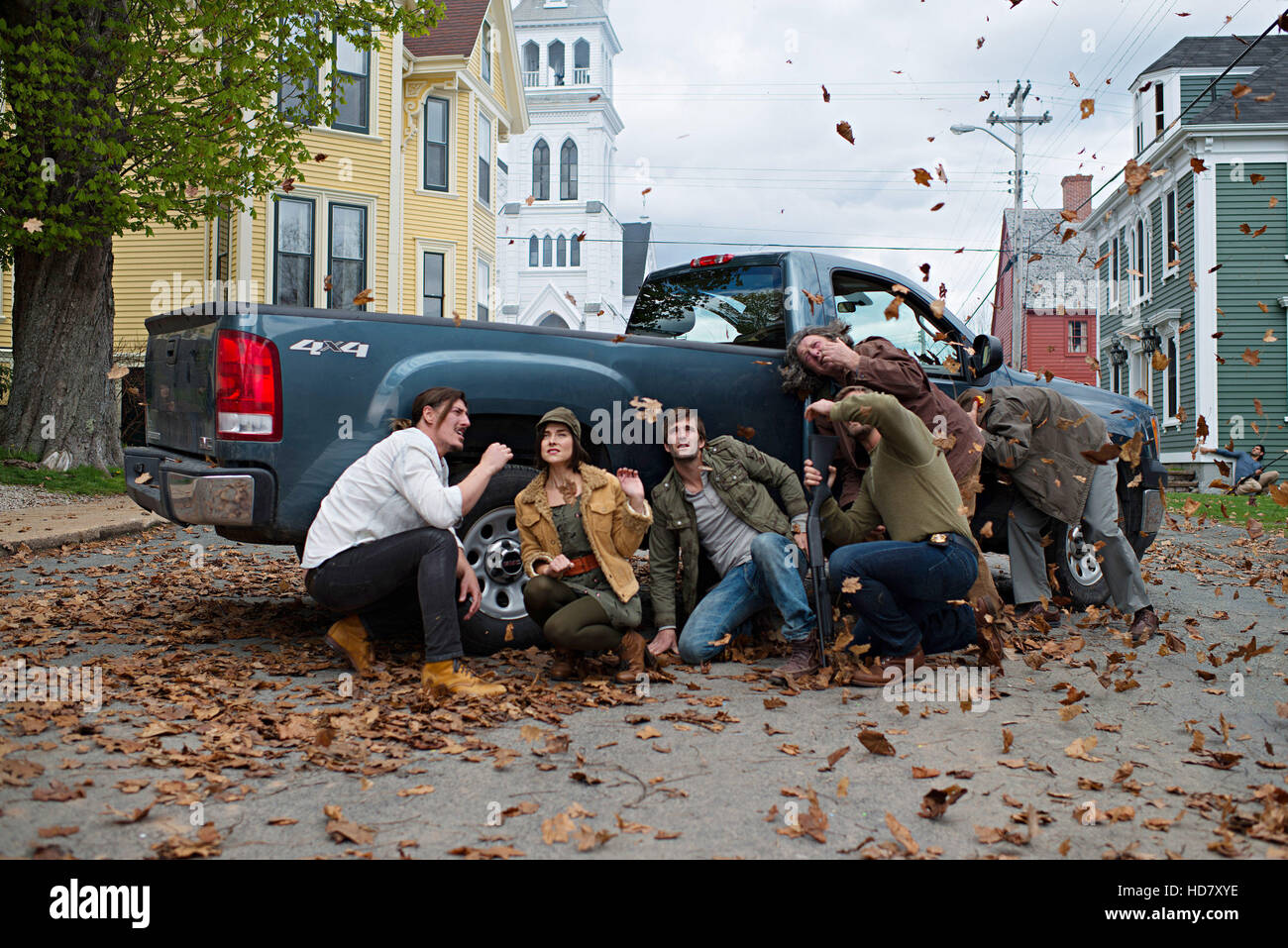 HAVEN, l-r: Eric Belfour, Emma Lahana, Lucas Bryant, Adam Copeland ...
