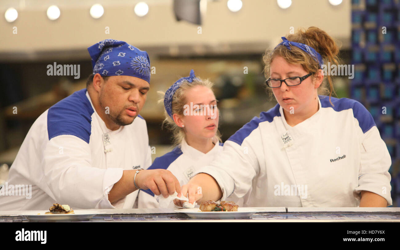 HELL'S KITCHEN, (from left): Chef contestants Michael Gabriel, Melanie ...