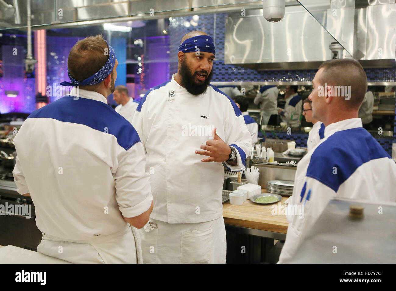 HELL'S KITCHEN, l-r: contestants Josh, Milly, Randy in '17 Chefs ...