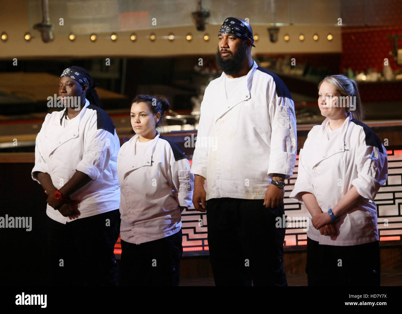 HELL'S KITCHEN, l-r: contesants T Gregoire, Michelle Tribble, Milly ...