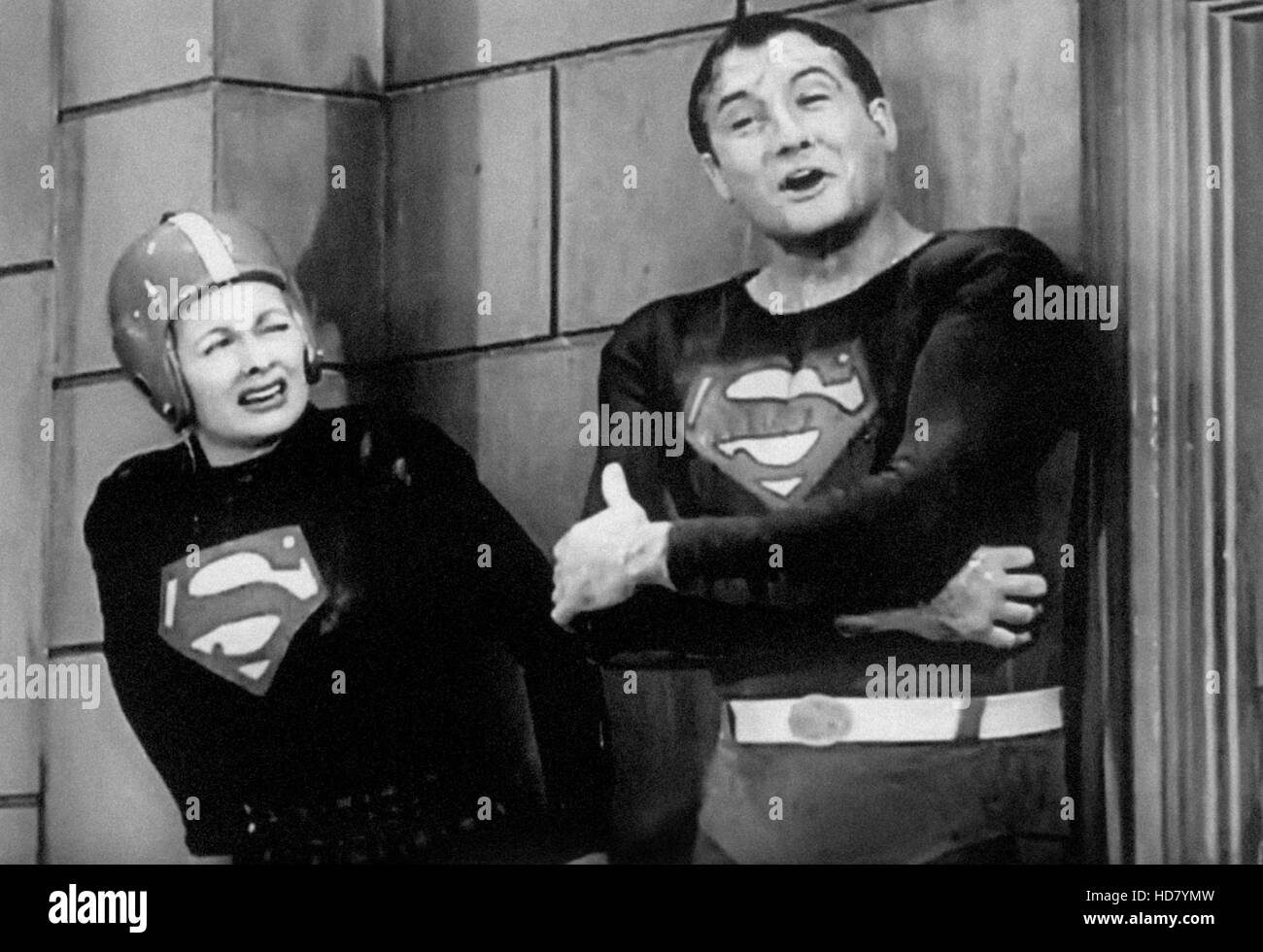 I LOVE LUCY, (from left): Lucille Ball, George Reeves, 'Lucy and ...
