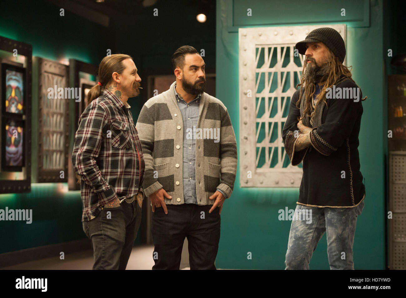 INK MASTER, (from left): judge Oliver Peck, judge Chris Nunez, guest ...