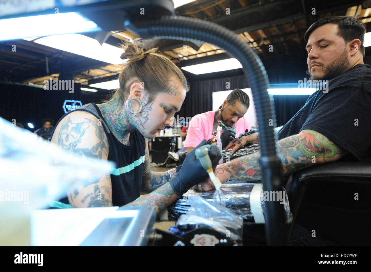 INK MASTER, contestant Tyler Nolan (left), Craig Foster (center), 'Sink ...
