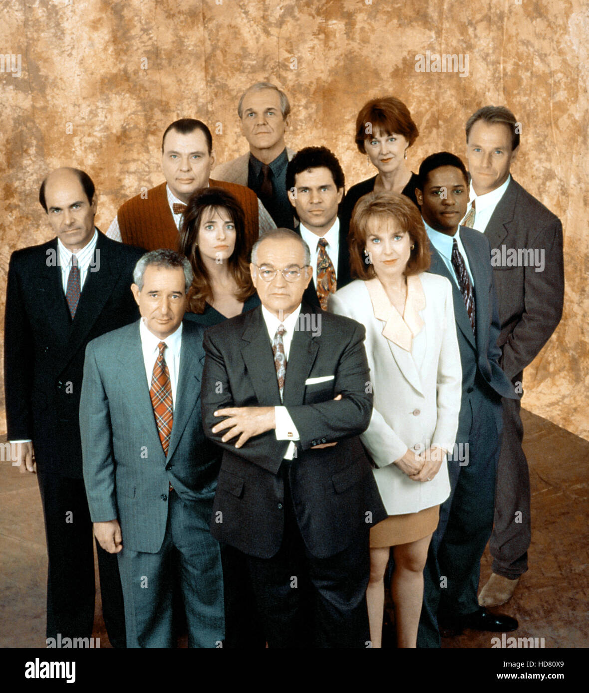 L.A. LAW, (back, l to r): John Spencer, Susan Rattan, Corbin Bernsen ...