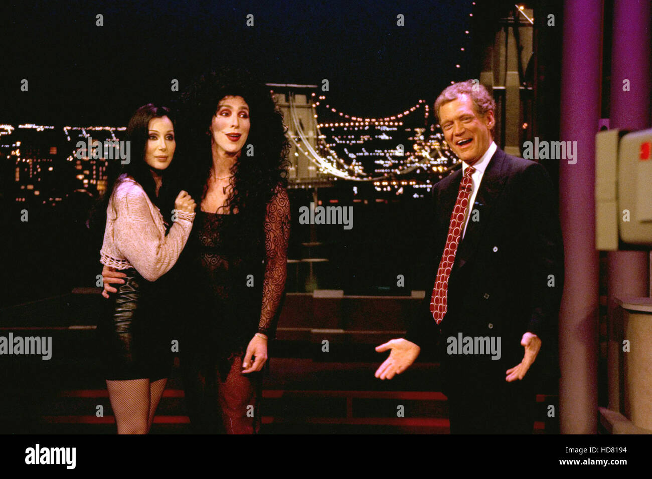 The Late Show With David Letterman From Left Cher Cher Impersonator Host David Letterman