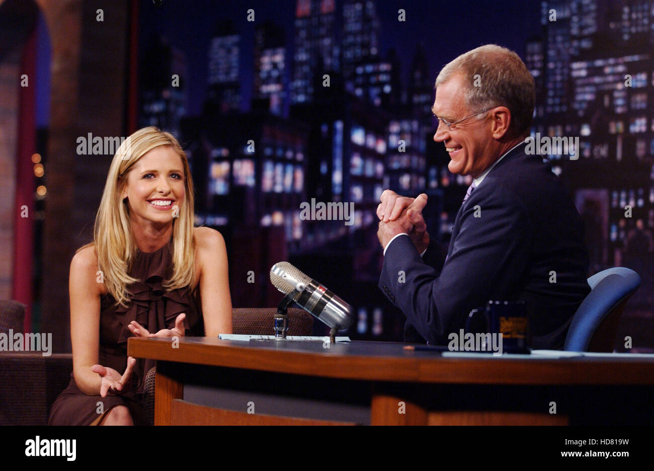 LATE SHOW WITH DAVID LETTERMAN, 1993-present. Sarah Michelle Gellar and ...
