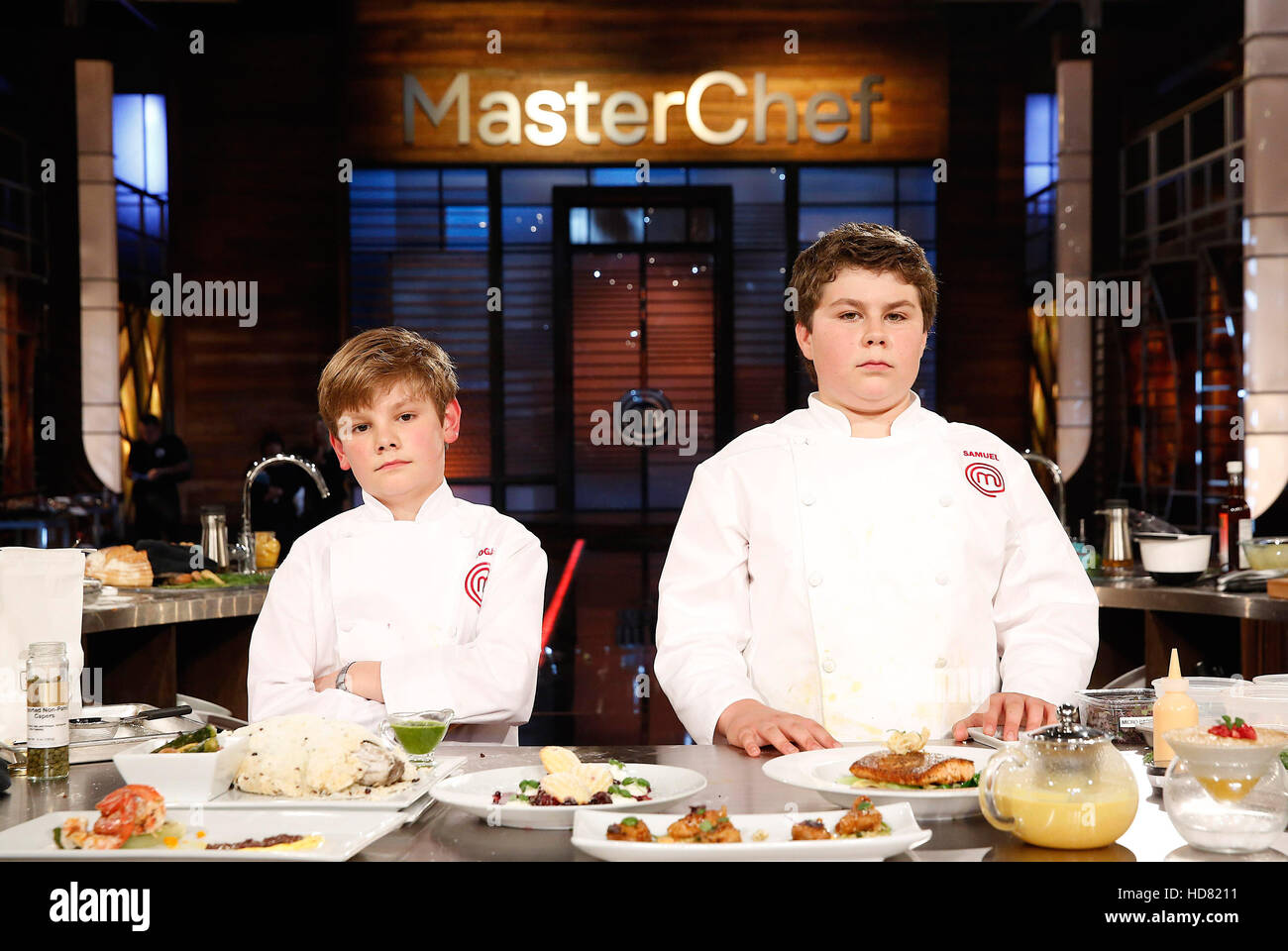 MASTERCHEF JUNIOR (aka JUNIOR MASTERCHEF), from left: finalists Logan ...