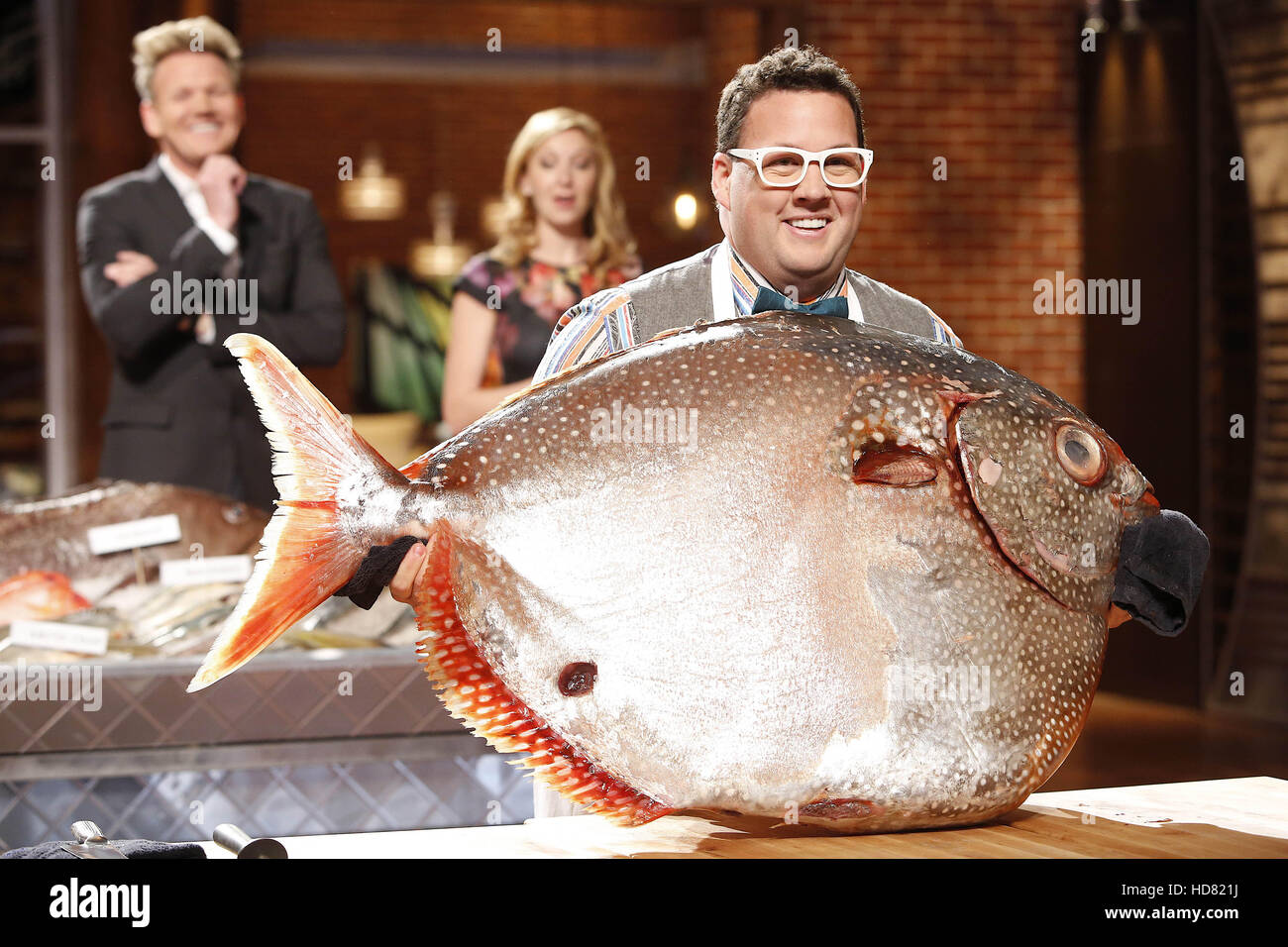 MASTERCHEF JUNIOR, rear l-r: Gordon Ramsay, Christina Tosi, foreground ...