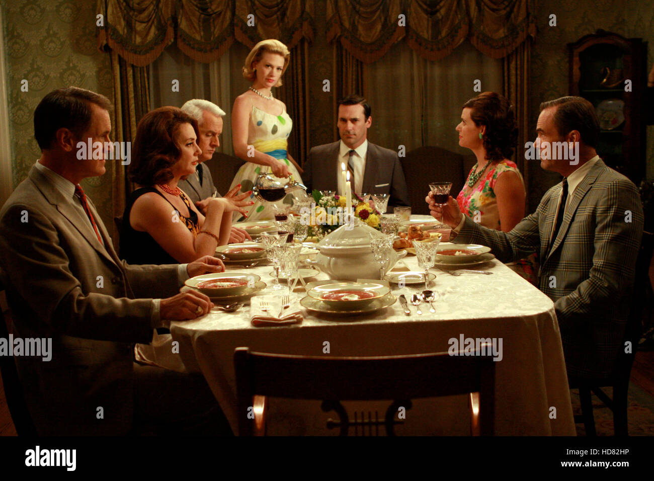 MAD MEN, (from left): Mark Moses, Talia Balsam, John Slattery, January ...