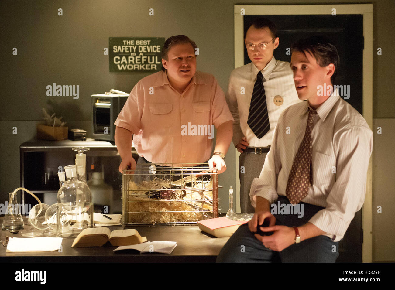 MANHATTAN, l-r: Michael Chernus, Christopher Denham, Ashley Zukerman ...