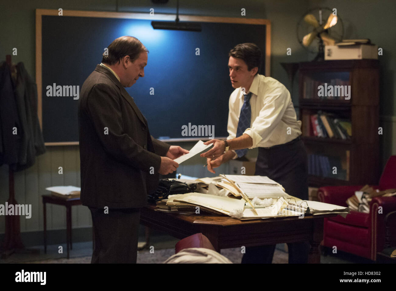 MANHATTAN, (from left): William J. Camp, Ashley Zukerman, 'Damnatio ...