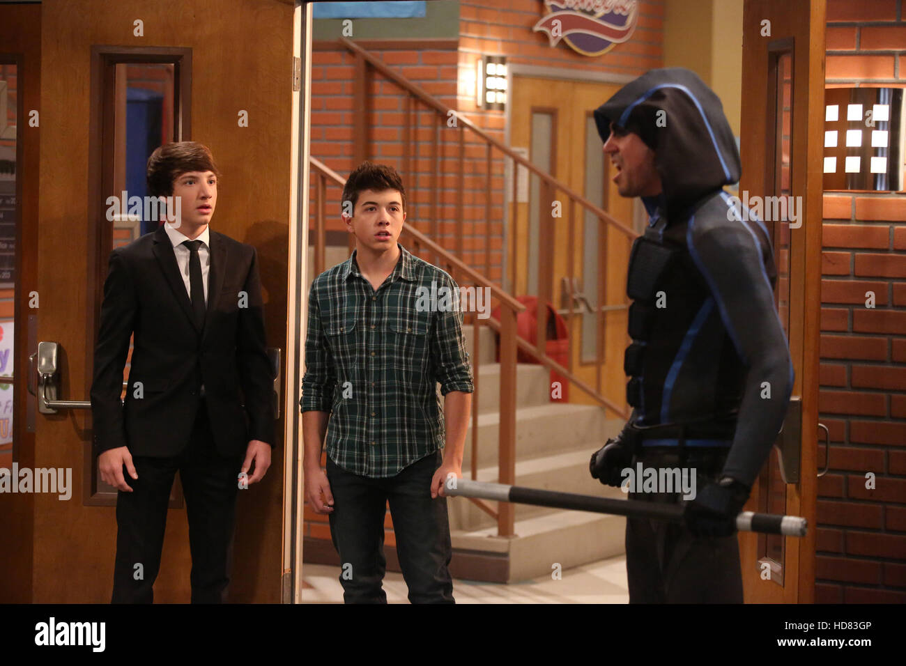 MIGHTY MED, l-r: Jake Short, Bradley Steven Perry, Morgan Benoit in 'Sparks Fly' (Season 2 ...
