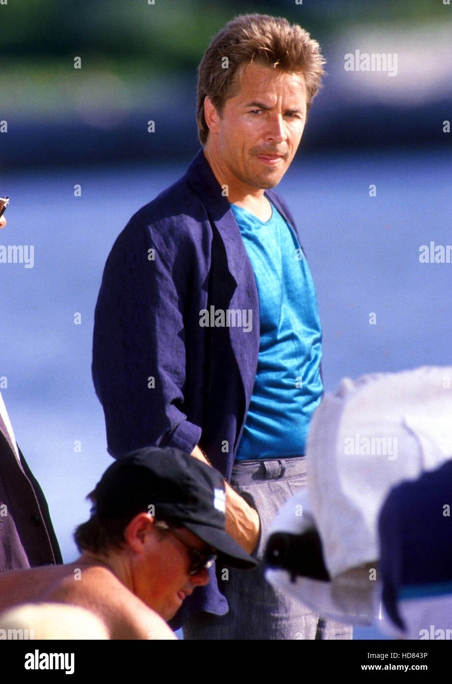 MIAMI VICE, Don Johnson on the set, 1984-1989. (c) Ray Fairall ...