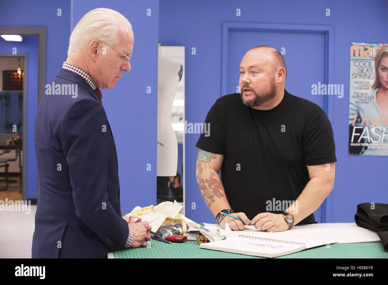 PROJECT RUNWAY, (from left): mentor Tim Gunn, Joseph Charles Poli ...