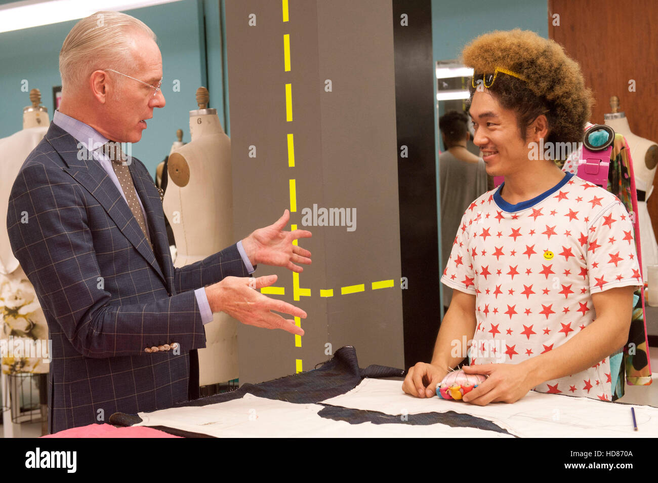 PROJECT RUNWAY, (from left): mentor Tim Gunn, contestant designer Kooan ...