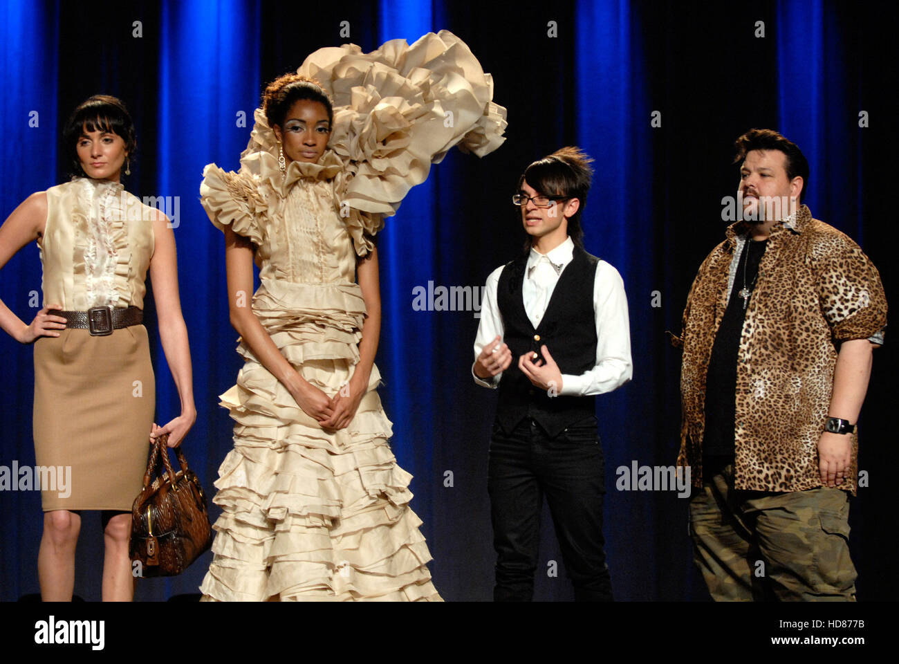 PROJECT RUNWAY, models Lisa, Marcia, contestant designers Christian ...
