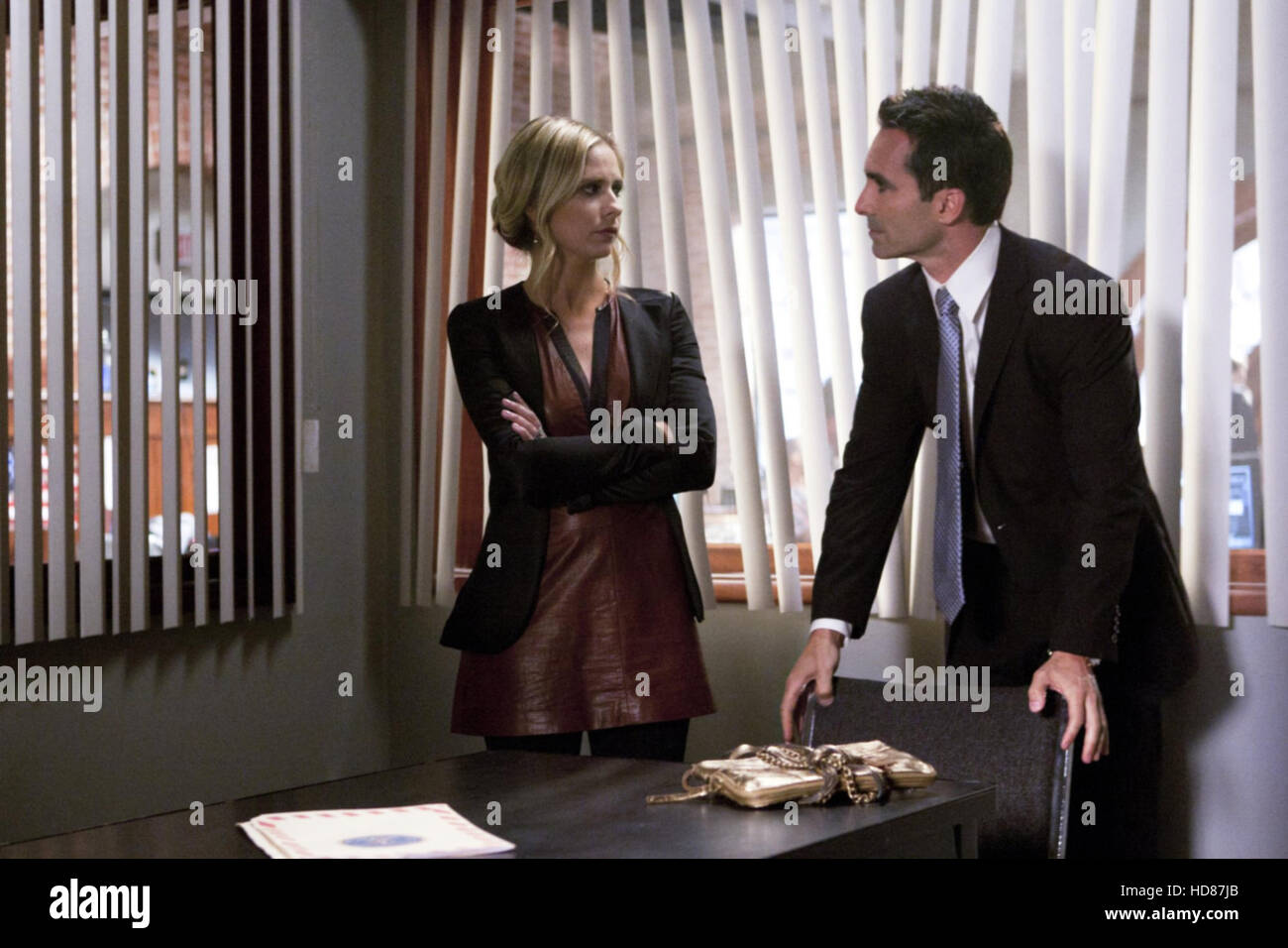 RINGER, (from left): Sarah Michelle Gellar, Nestor Carbonell, 'Oh Gawd ...