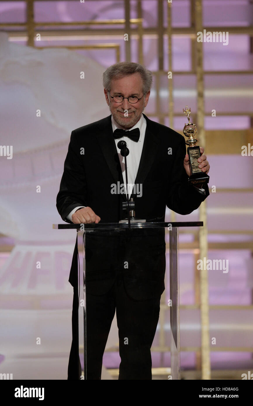 Steven Spielberg, Cecil B. Demille Honoree on stage at the 66th Annual ...