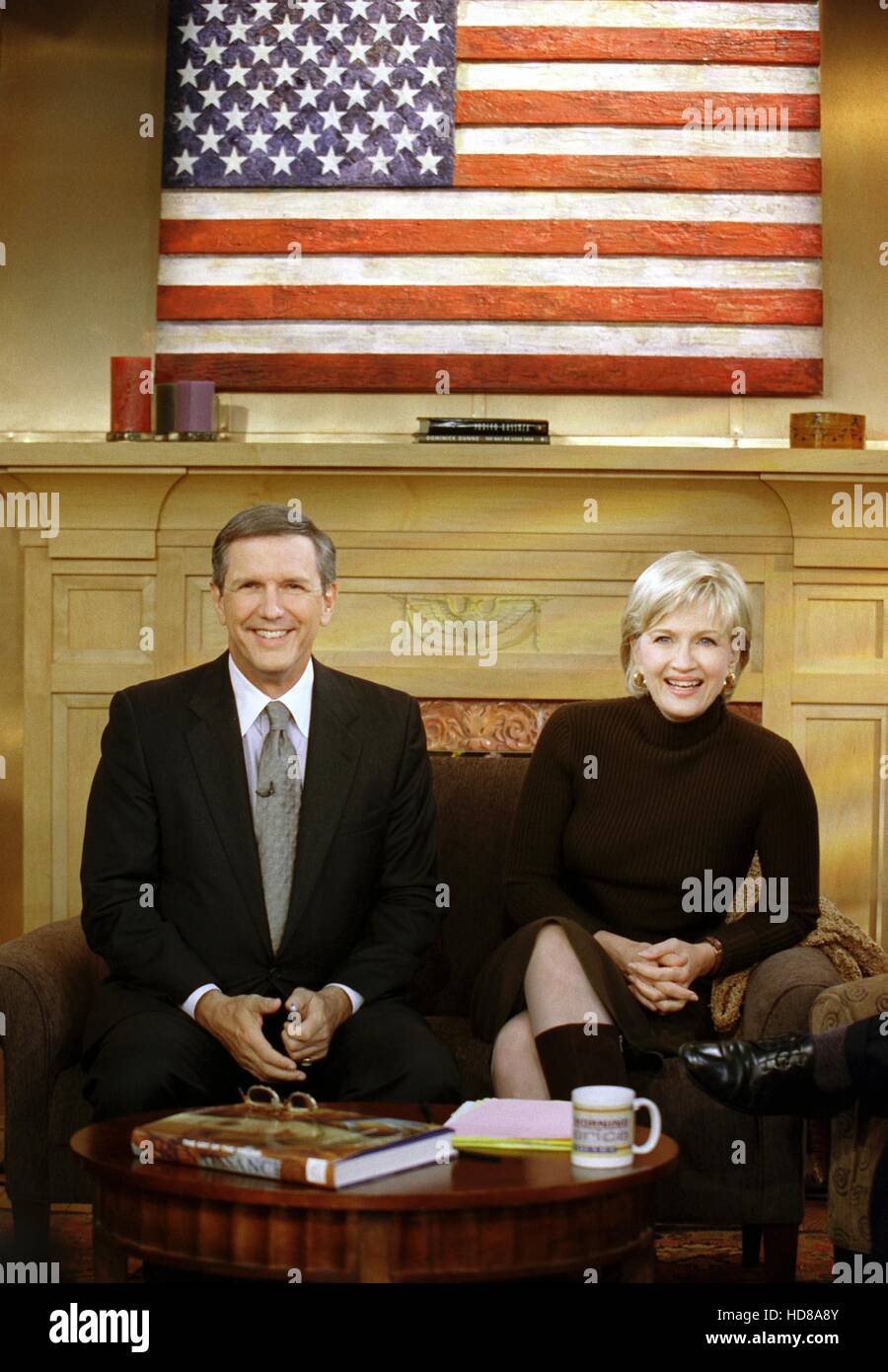 GOOD MORNING AMERICA, Charles Gibson, Diane Sawyer, 1975 Stock Photo ...