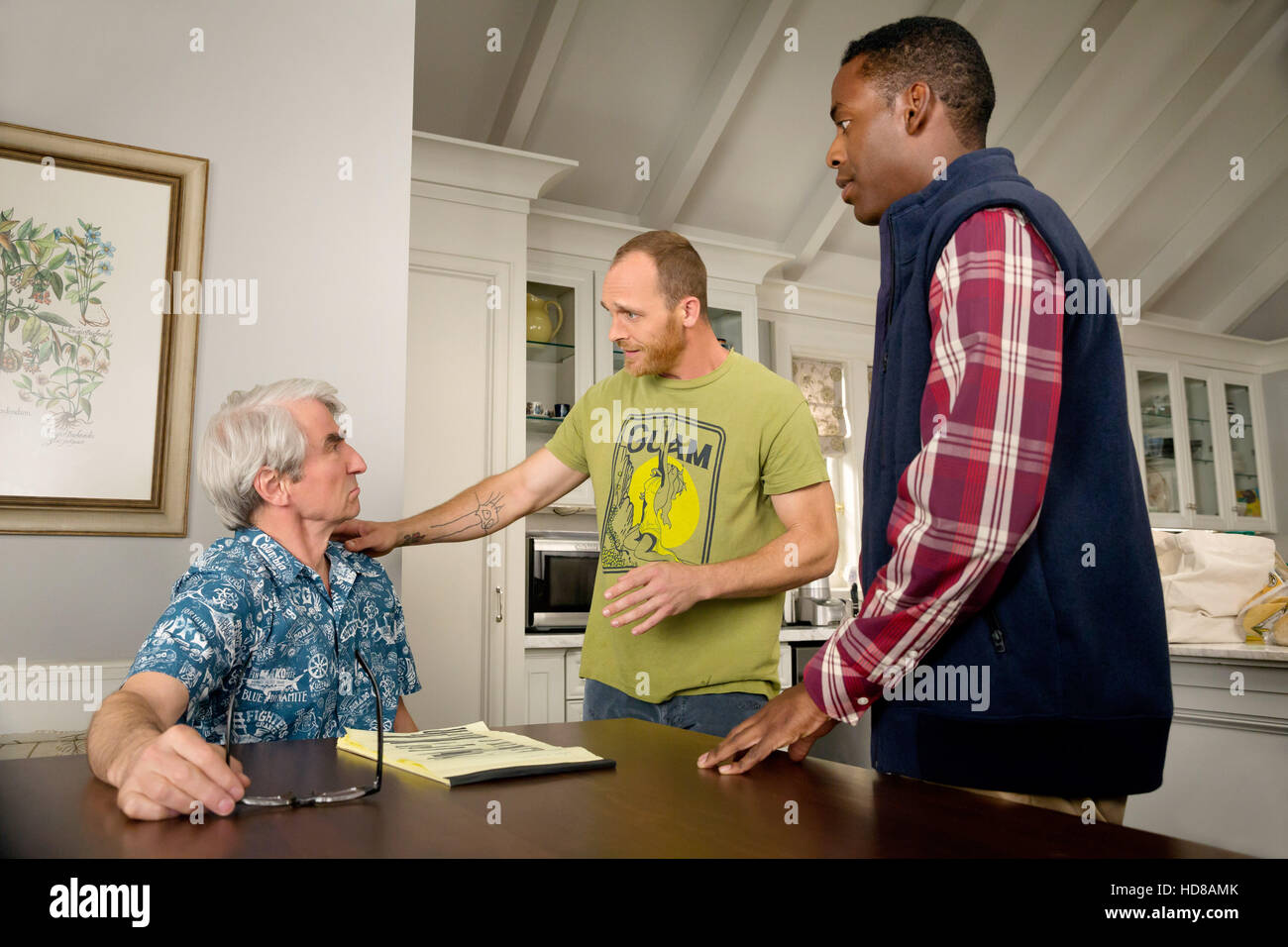GRACE AND FRANKIE, (from left): Sam Waterston, Ethan Embry, Baron ...