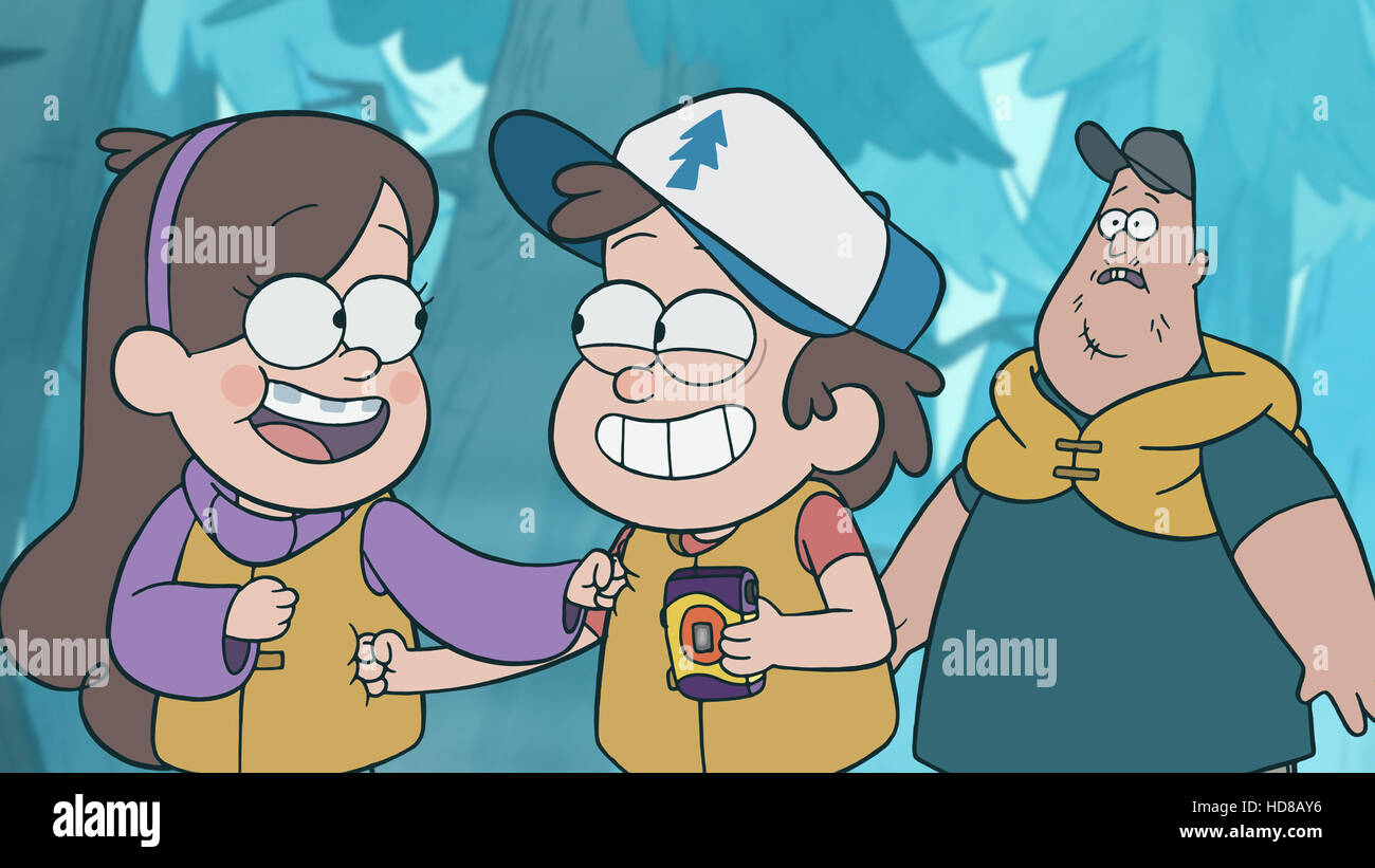 GRAVITY FALLS, (from left): Mabel, Dipper, Soos, 'The Legend of ...