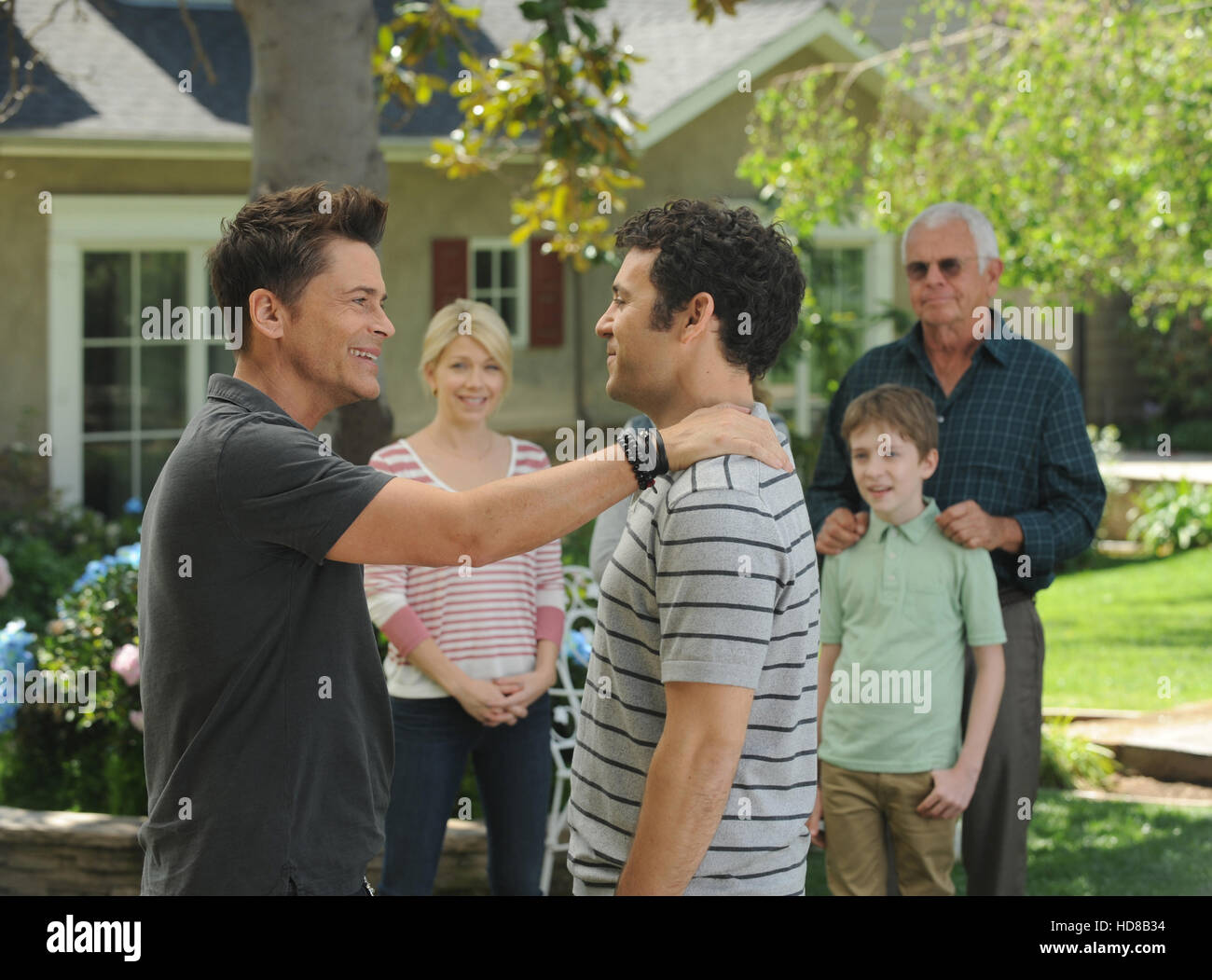THE GRINDER, l-r: Rob Lowe, Mary Elizabeth Ellis, Fred Savage, Connor ...