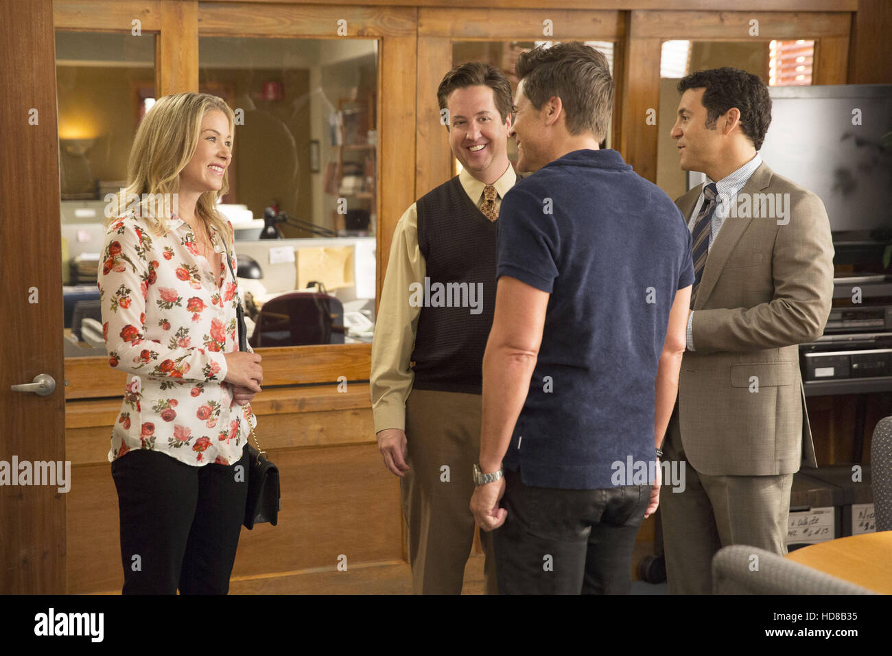 THE GRINDER, (from left): Christina Applegate, Steve Little, Rob Lowe ...