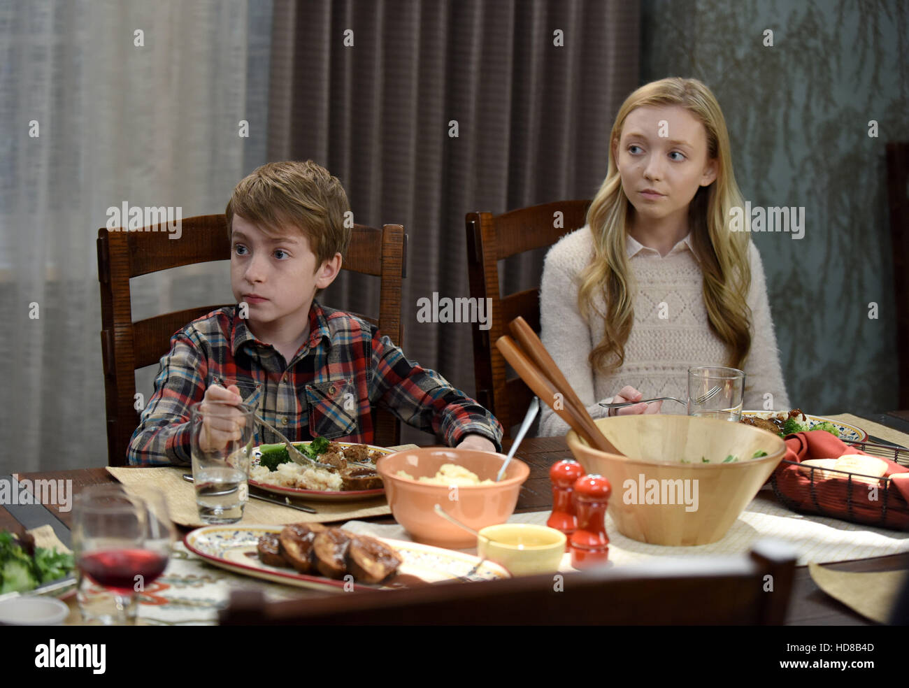 THE GRINDER, l-r: Connor Kalopsis, Hana Hayes in 'A System On Trial ...