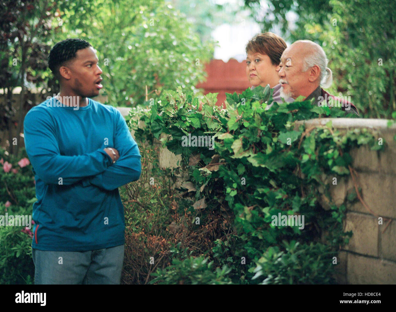 THE HUGHLEYS, (l to r): D.L. Hughley, Amy Hill, & Pat Morita. 'Guess ...