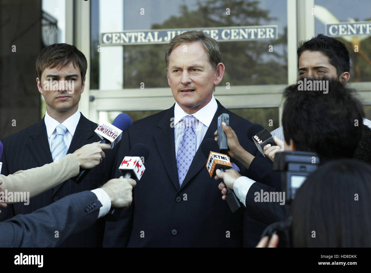 JUSTICE, Kerr Smith (left), Victor Garber (center), 'Behind the Orange ...