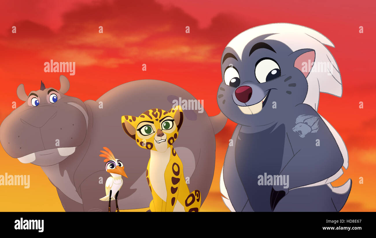 THE LION GUARD: RETURN OF THE ROAR, l-r: Beshte, Ono, Fuli, Bunga ...