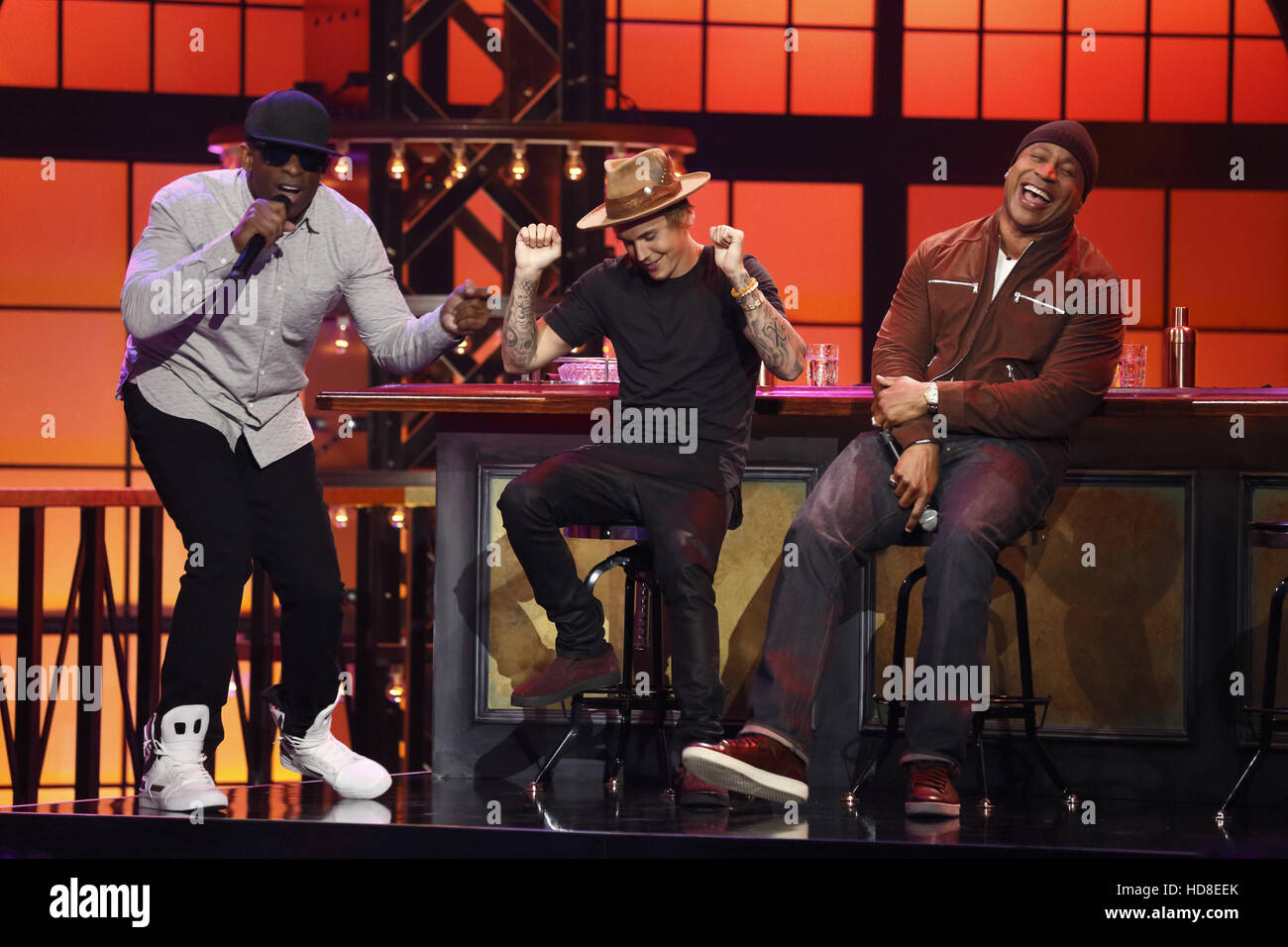 LIP SYNC BATTLE, (from left): Deion Sanders, Justin Bieber, host LL ...