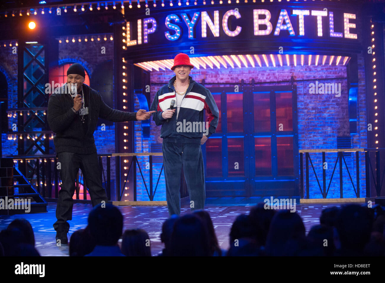 LIP SYNC BATTLE, (from left): host LL Cool J, Willie Geist, 'Andy Cohen ...