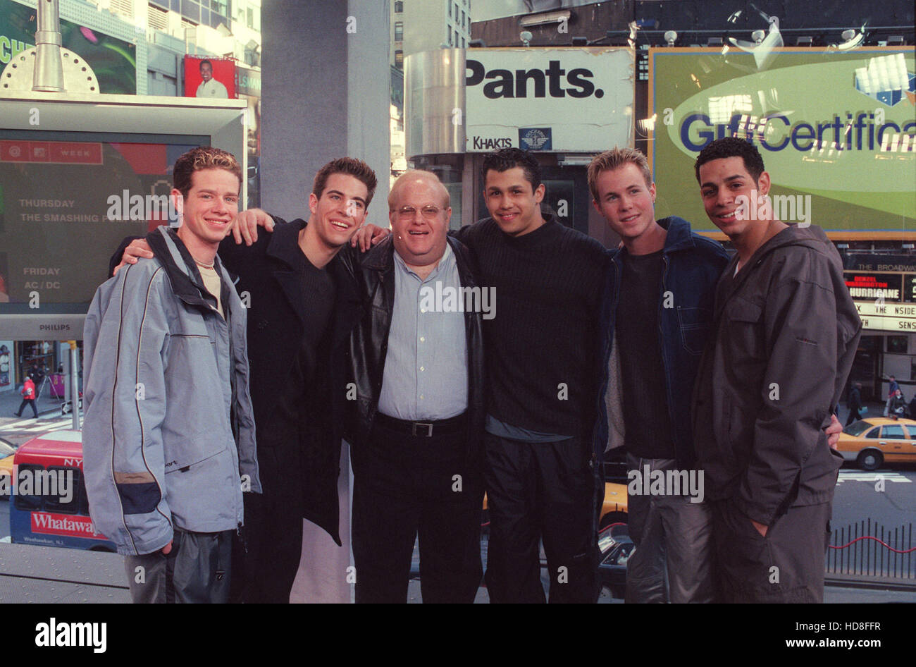 MAKING OF THE BAND, (l to r): Jacob Underwood, Dan Miller, Lou Pearlman ...
