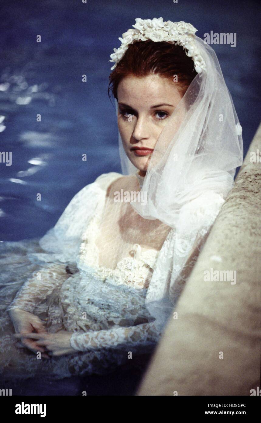 MELROSE PLACE, 1992-1999. Laura Leighton, in her wedding dress, thrown ...
