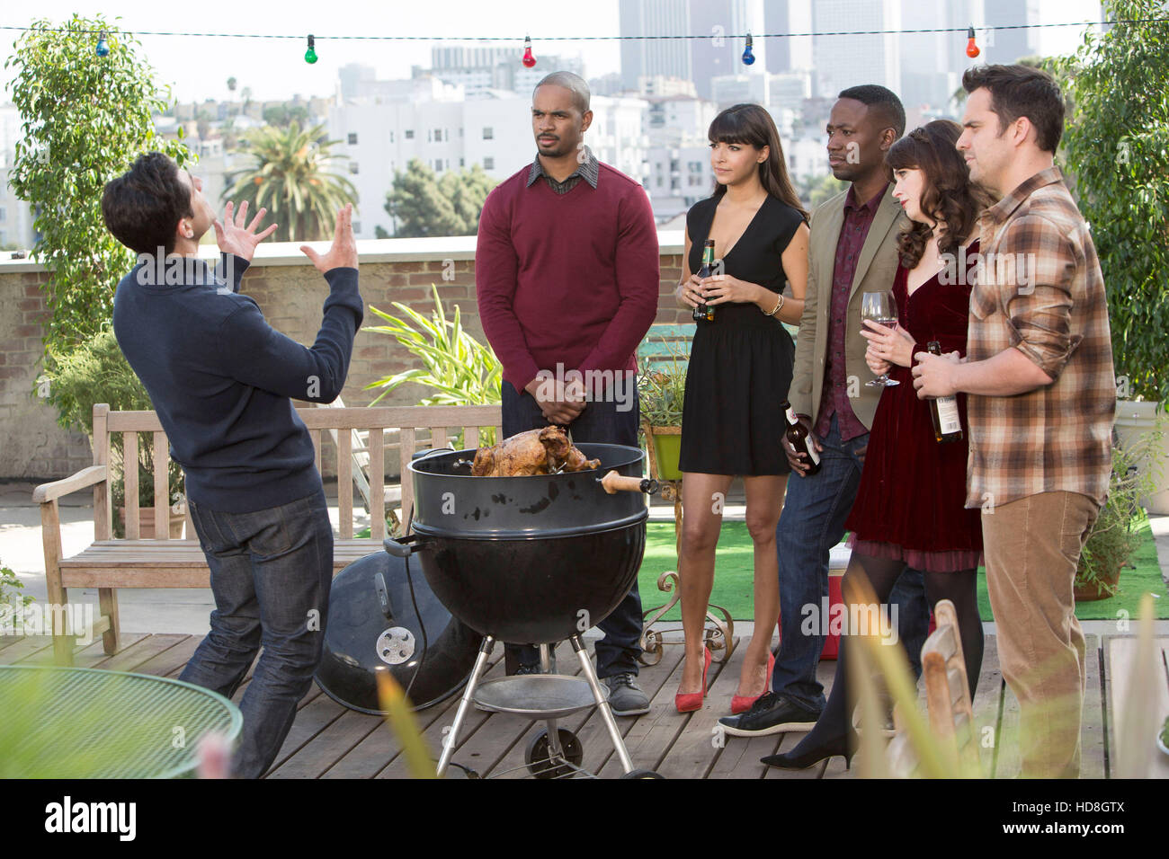 NEW GIRL, l-r: Max Greenfield, Damon Wayans Jr., Hannah Simone, Lamorne ...