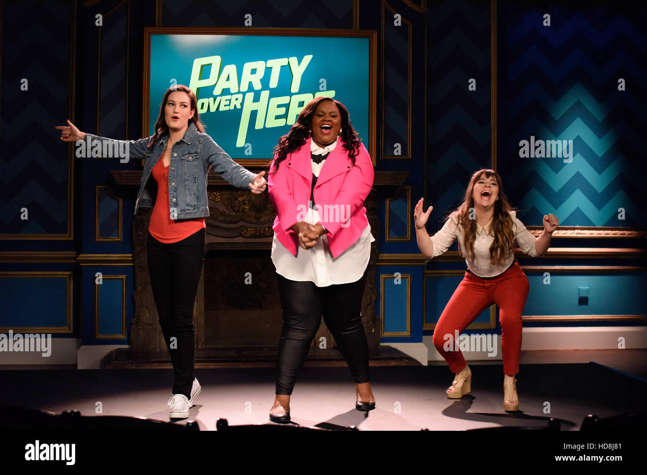 PARTY OVER HERE, (from left): Jessica McKenna, Nicole Byer, Alison Rich ...