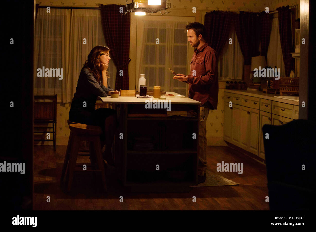 THE PATH, (from left): Michelle Monaghan, Aaron Paul, 'What the Fire Throws', (Season 1, ep. 101 ...