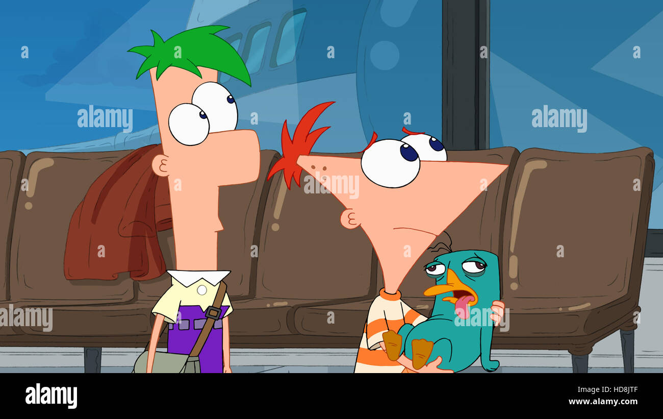 PHINEAS AND FERB, (from left): Ferb Fletcher, Phineas Flynn, Perry the ...