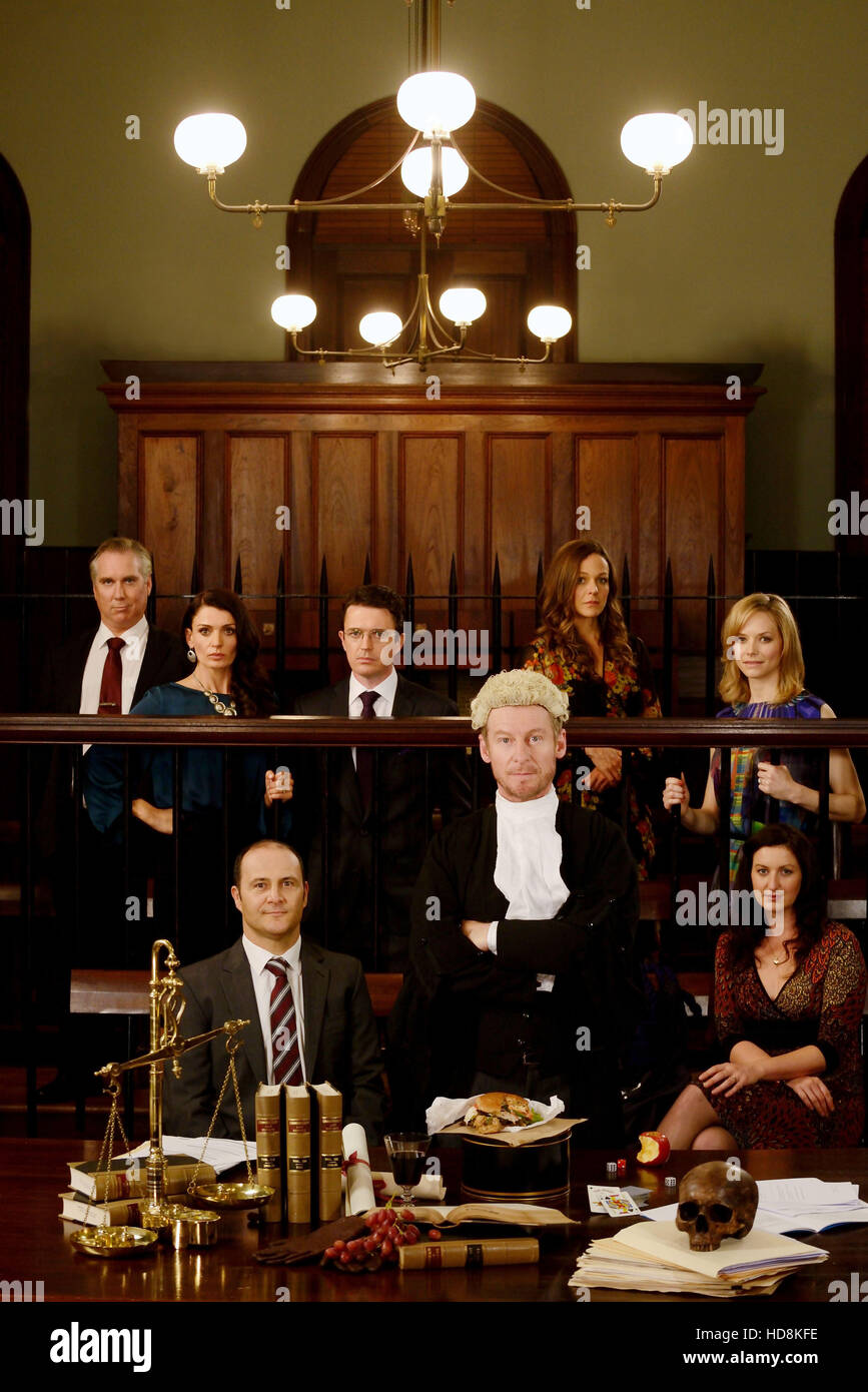 RAKE, back l-r: Damien Garveyl, Danielle Cormack, Matt Day, Caroline ...