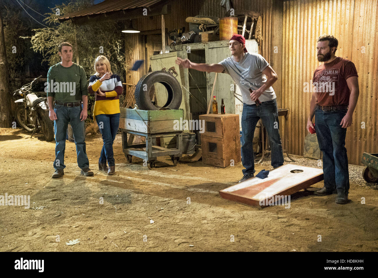 THE RANCH, (from left): Bret Harrison, Elisha Cuthbert, Ashton Kutcher ...