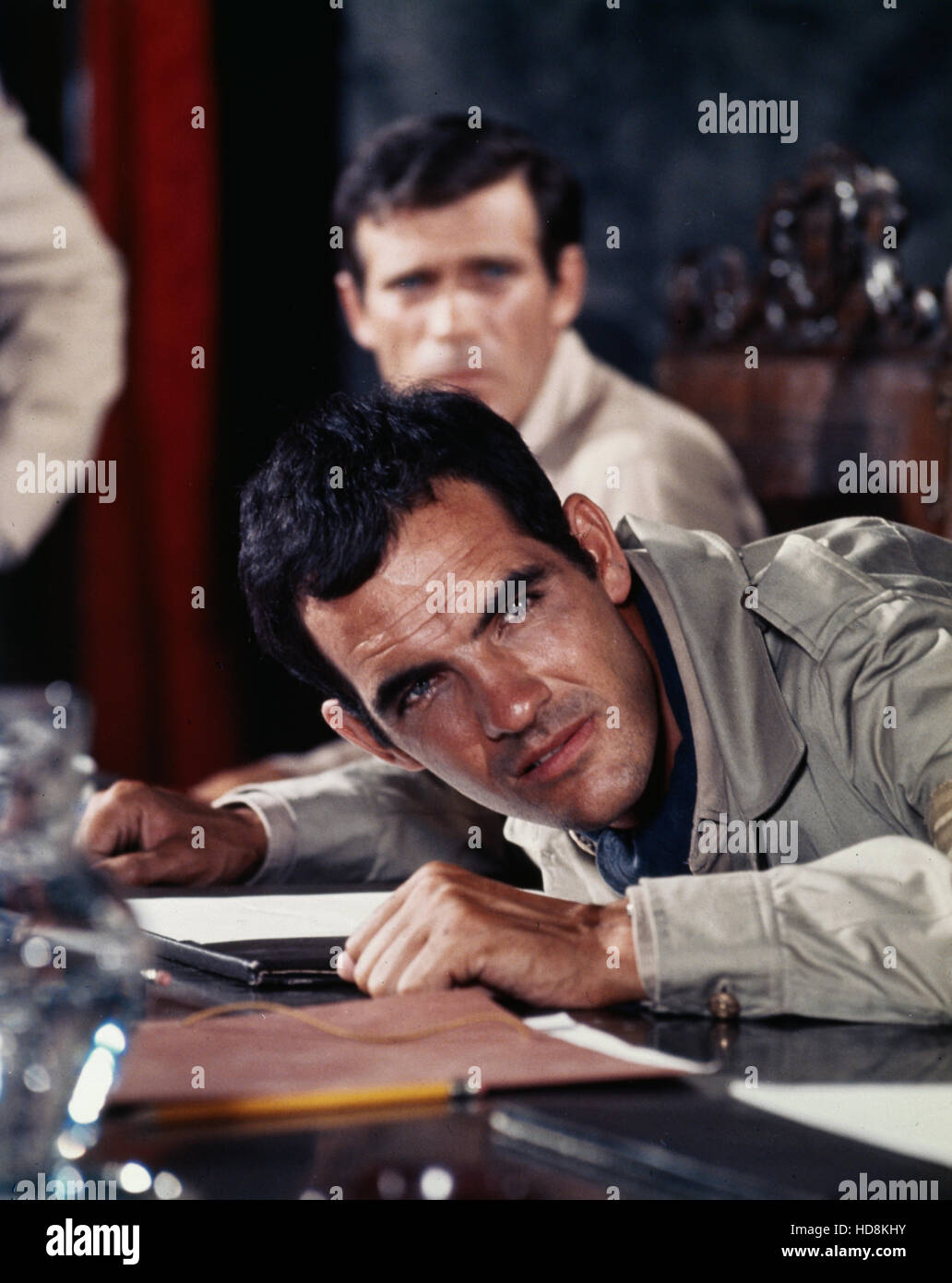 RAT PATROL, Gary Raymond, Christopher George (in background), 1966-1968 ...