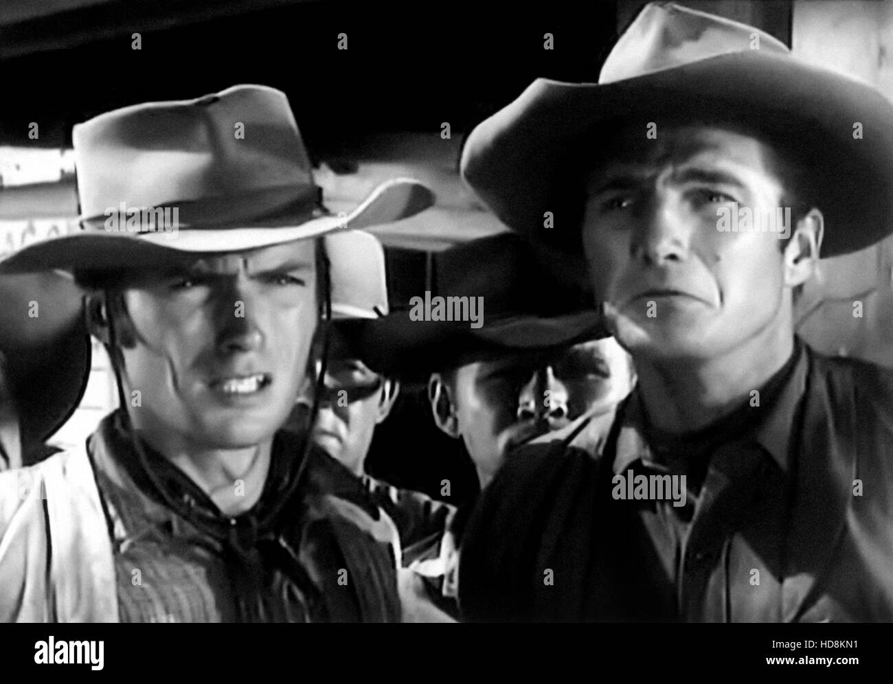 RAWHIDE, (from left): Clint Eastwood, Eric Fleming, 1959-66 Stock Photo ...