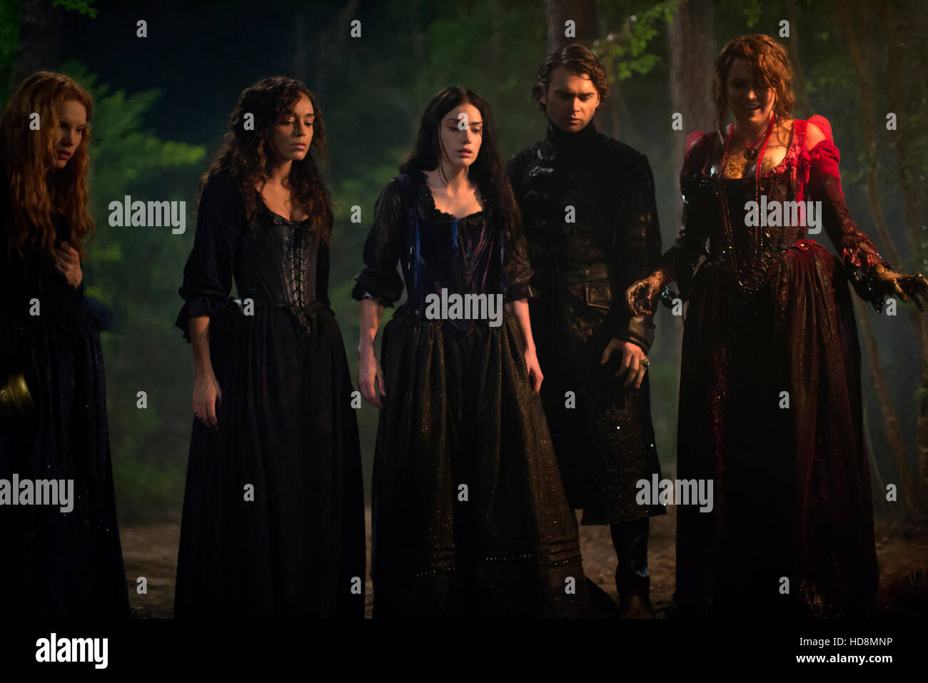 SALEM, l-r: Tamzin Merchant, Ashley Madekwe, Janet Montgomery, Joe ...
