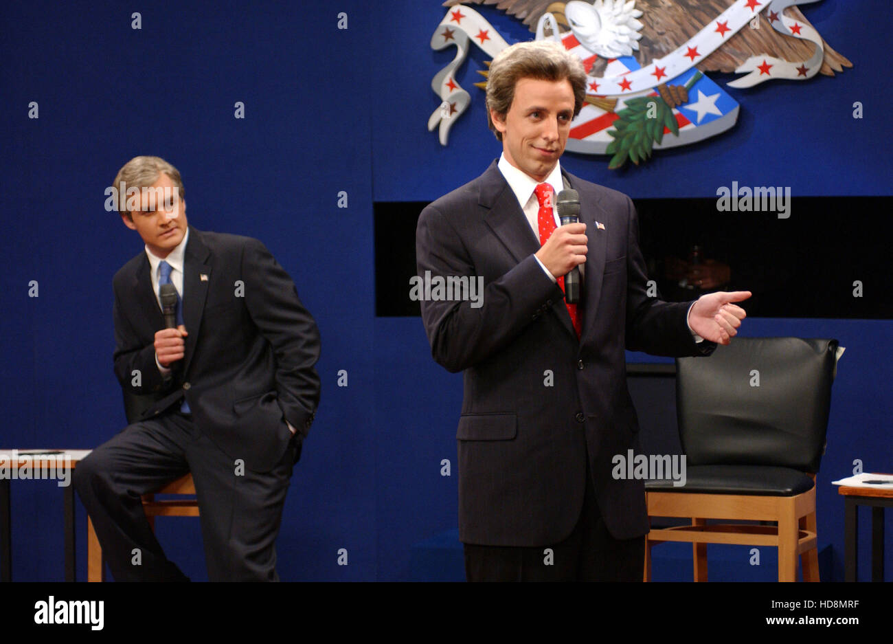 SATURDAY NIGHT LIVE, Will Forte, (as George W. Bush) & Seth Meyers, (as ...