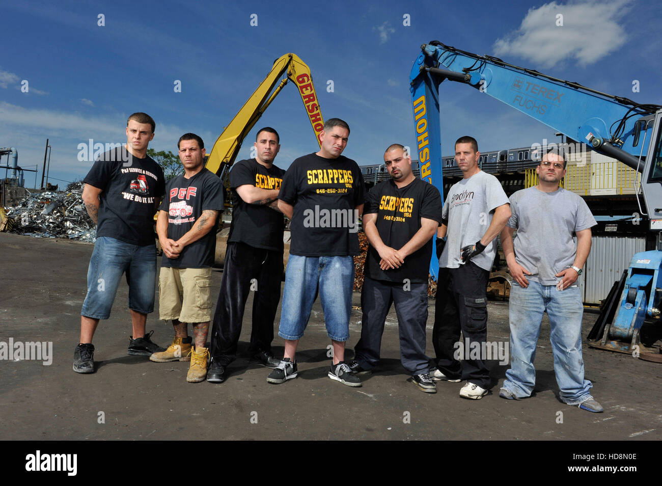 SCRAPPERS, (from left): Greg Dakouvanos, Salvatore Vassallo, Joe Posa ...